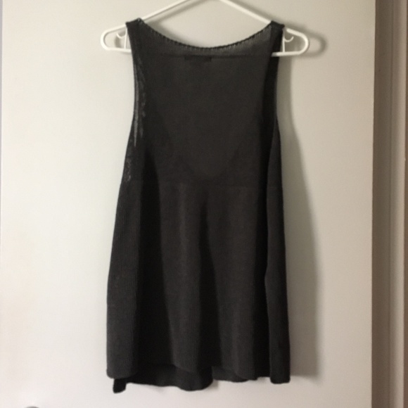 Sarah Pacini | Tops | Sarah Pacini Grey Linen Blend Knit Button Vest ...